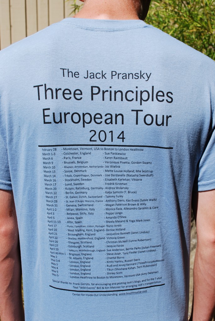 Jack Pransky European Tour T-shirt for sale